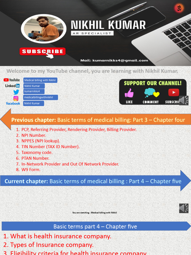 Basic Terms of Medical Billing Part 4 - Chapter Five | PDF | Medicare ...