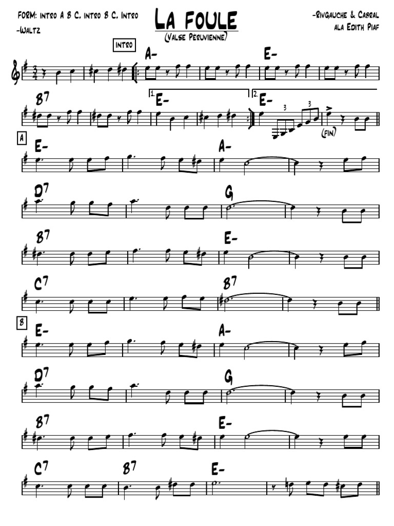La Foule, Edith Piaf | PDF