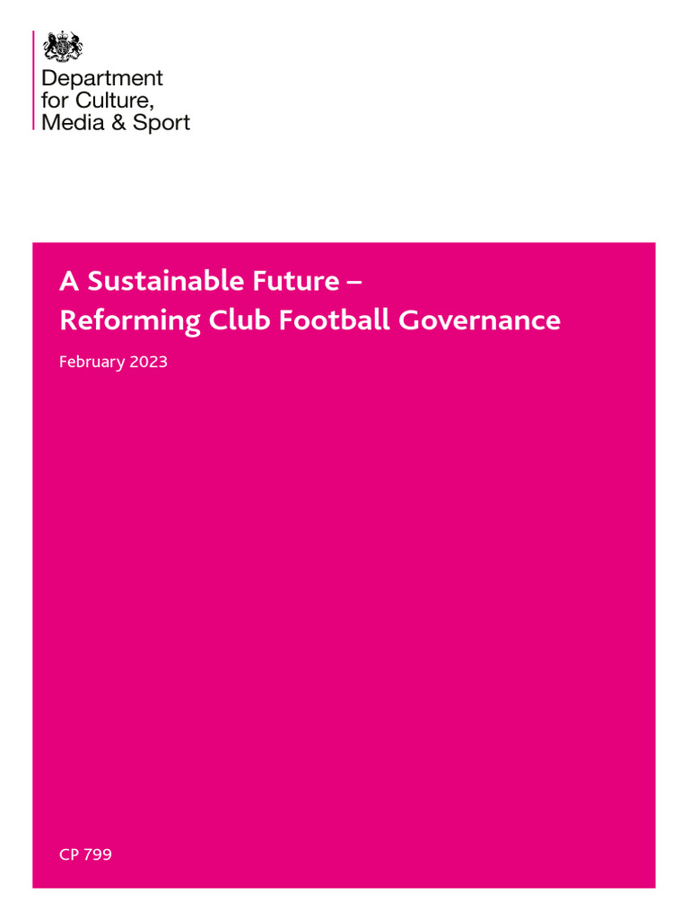 A Sustainable Future - Reforming Club Football Governance | PDF ...