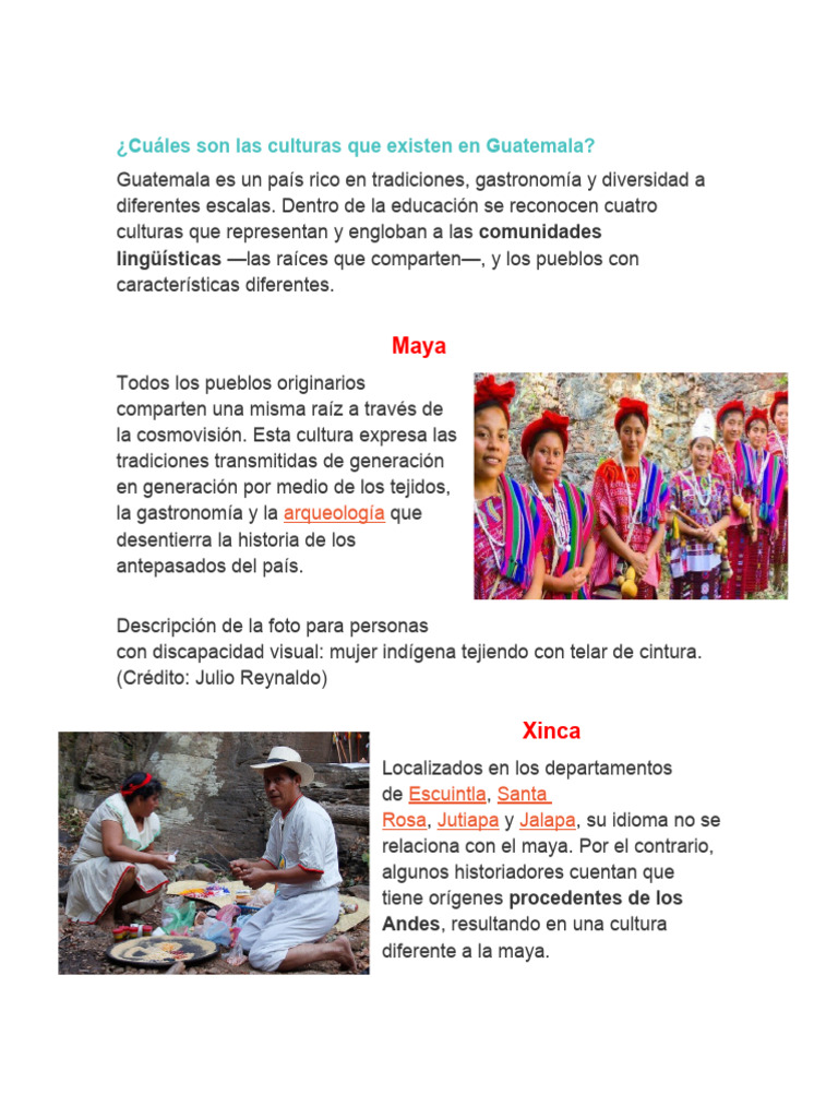 Las Cuatro Culturas (RESUMIDO) | PDF | Guatemala