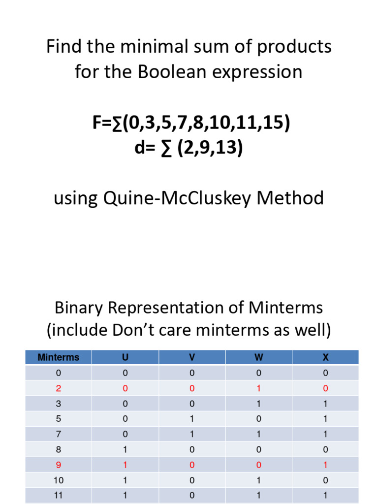 Boolean Minimization for Engineers | PDF | Theory Of Computation | Applied Mathematics
