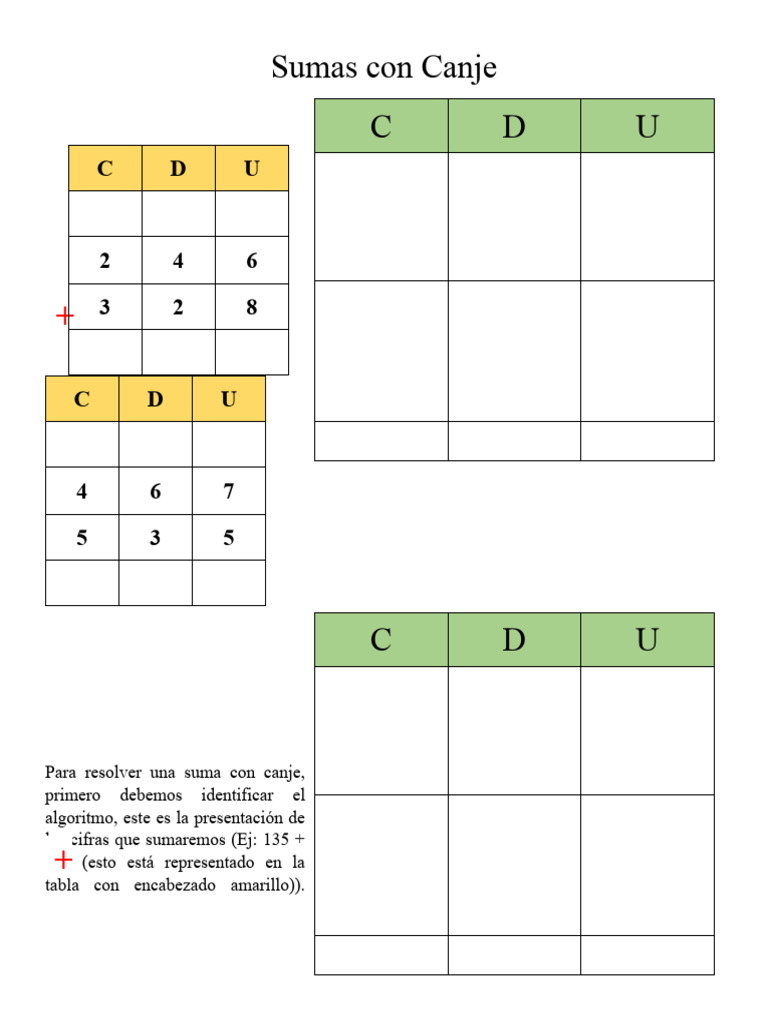 Sumas Con Canje | PDF