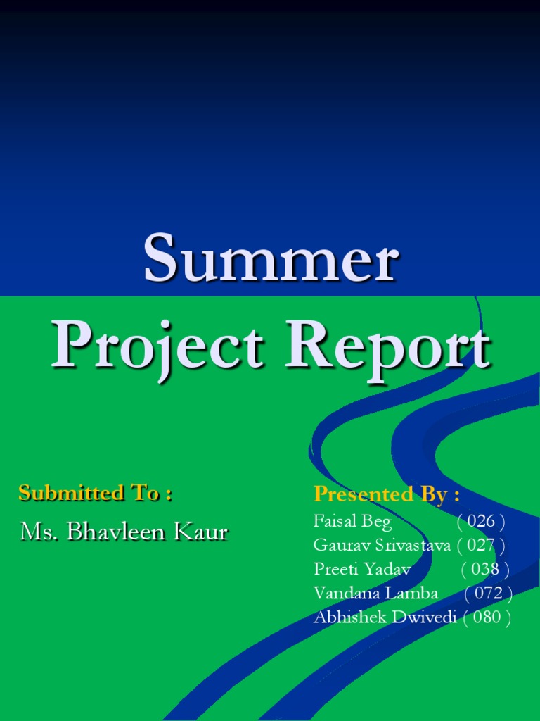 Summer Project Report: Ms. Bhavleen Kaur | PDF | Hypothesis ...