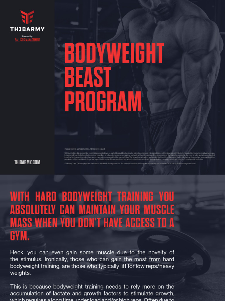 Bodyweight Beast Program En-Bj8ihf | PDF | Weight Training | Physical ...