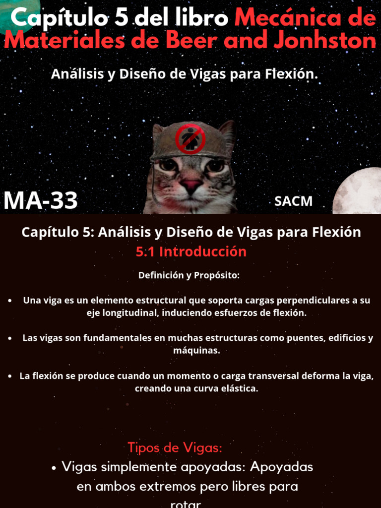 Capítulo 5 Libro Mecánica de Materiales Beer and Jonhston SACM | PDF | Viga (Estructura) | Doblar