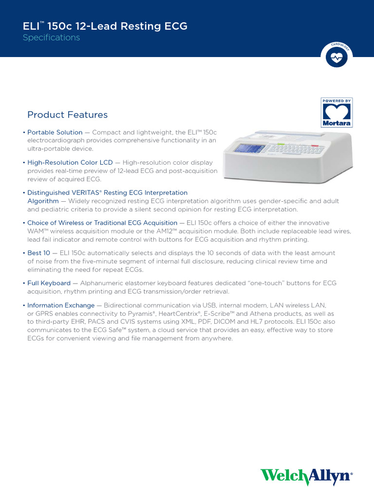 ELI150C | PDF | Electrocardiography | Medical Device