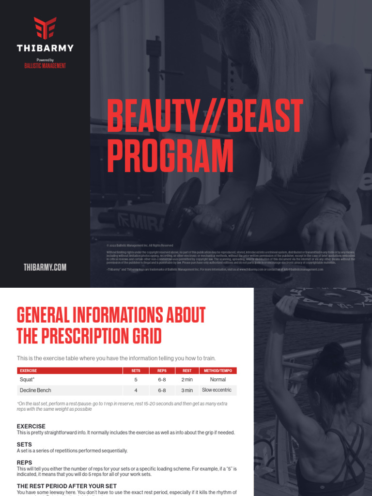 BeautyandtheBeast Program 5bdcza | PDF | Kettlebell | Management Of Obesity