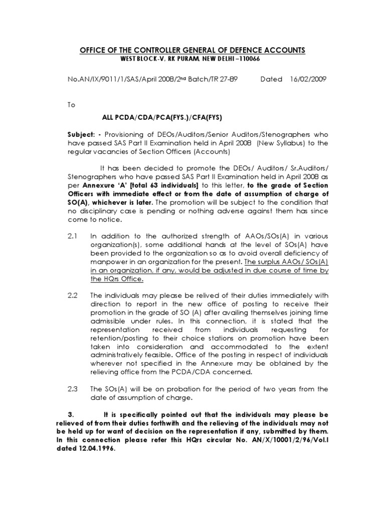 Office of The Controller General of Defence Accounts: West Block-V, RK ...