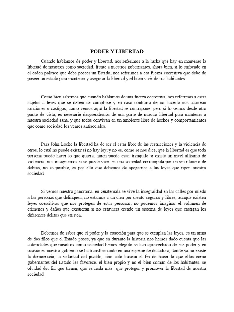 Poder Y Libertad Pdf
