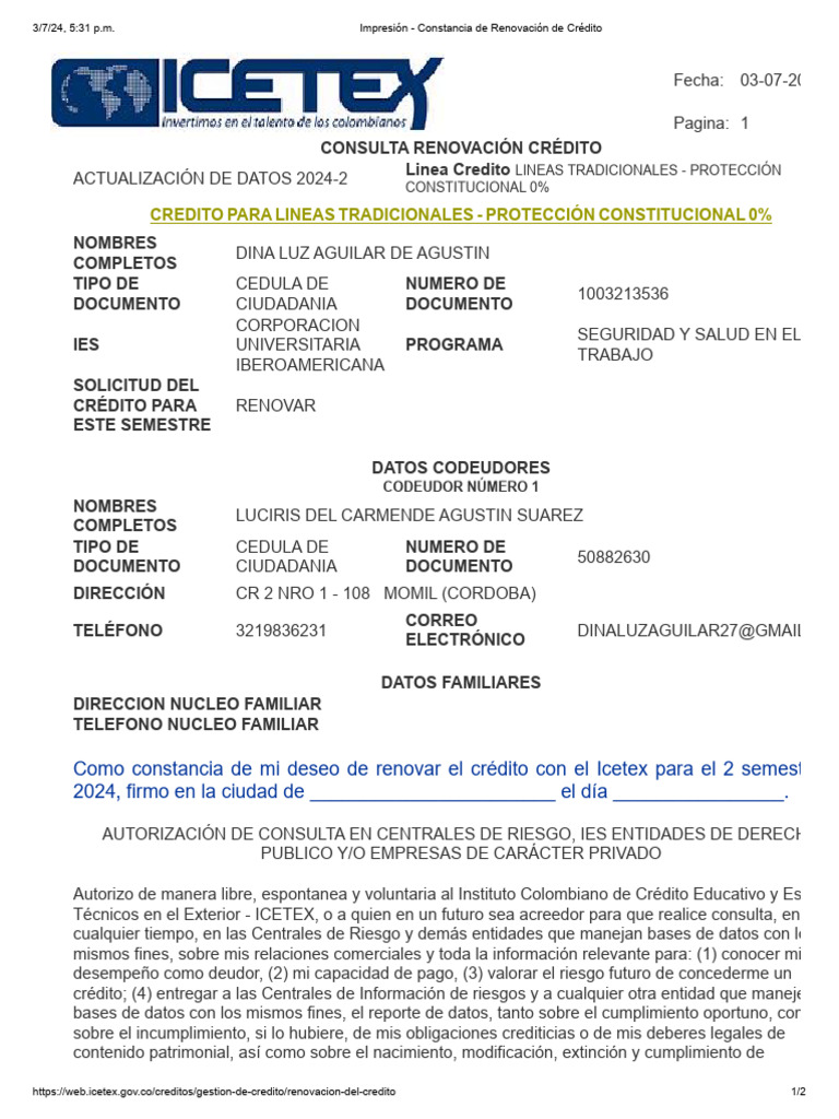 Dina Luz Aguilar de Agustin | PDF | Crédito | Finanzas y dinero