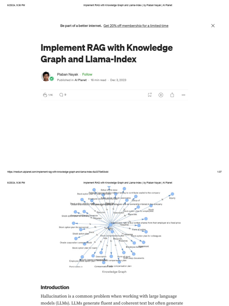 Implement RAG With Knowledge Graph and Llama-Index - by Plaban Nayak - AI Planet | PDF ...