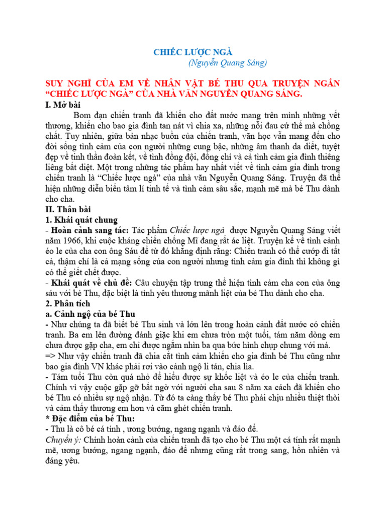 CHIẾC-LƯỢC-NGÀ-1 | PDF