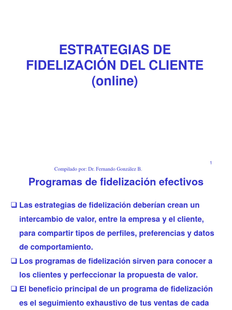 Fidelización en Comercio Electrónico | PDF | Programa de fidelidad ...