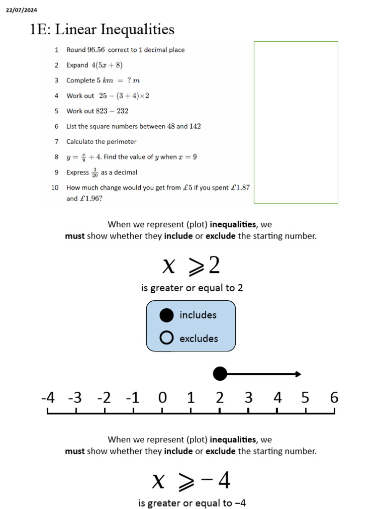 Linear Inequalities | PDF | Inequality (Mathematics) | Mathematics
