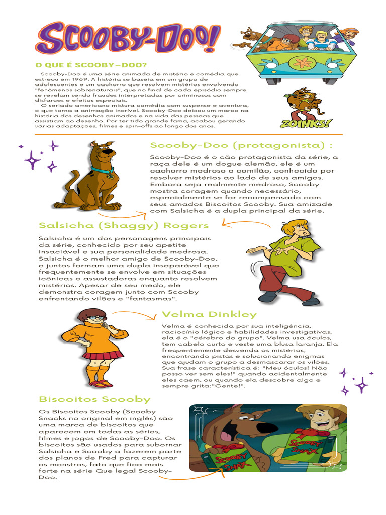 infografico scooby doo | PDF | Scooby Doo