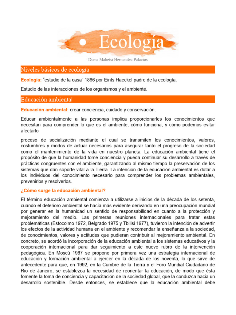 Ecología Guia | PDF | Ecología | Grupo Intergubernamental de Expertos ...