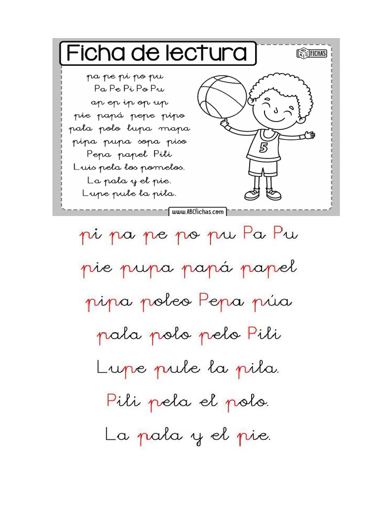 Lectura letra p | PDF