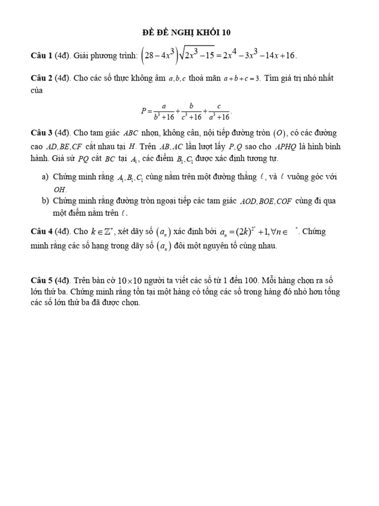 ĐỀ-HDC TOAN 10 - DHBB2022 - CHUYEN BAO LOC | PDF