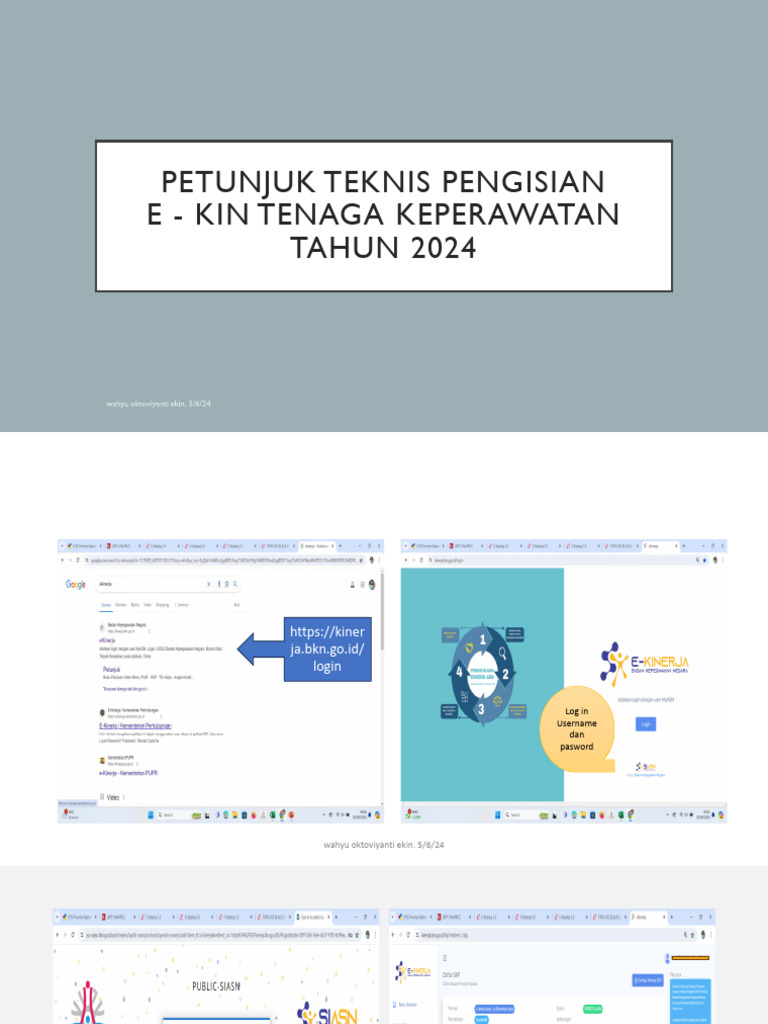 Juknis Pengisian Ekin 2024 | PDF