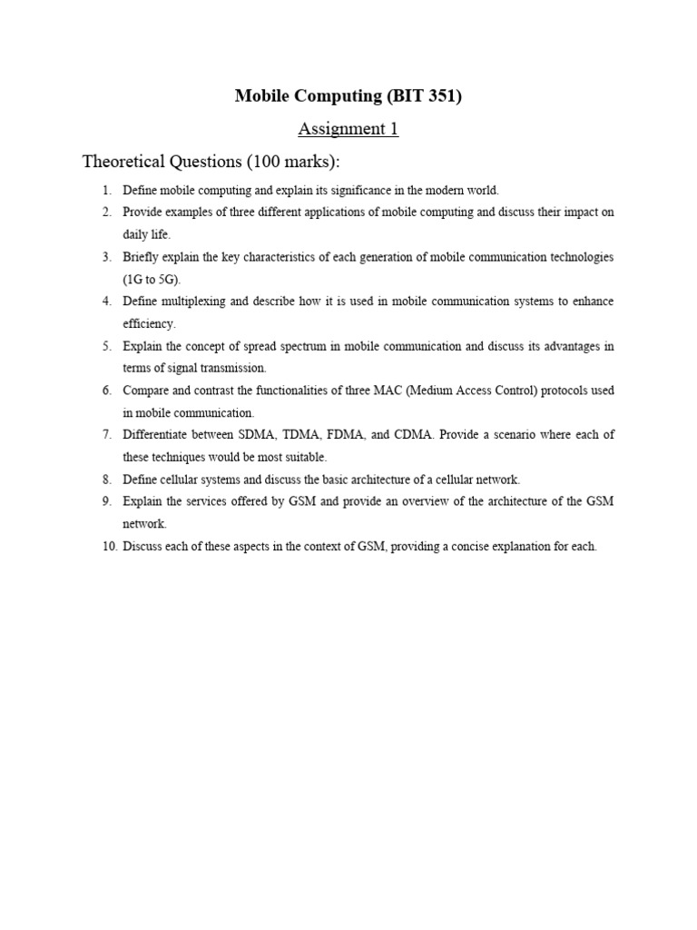 Mobile Computing Ass 1 1705897214244 Pdf Cellular Network 8422