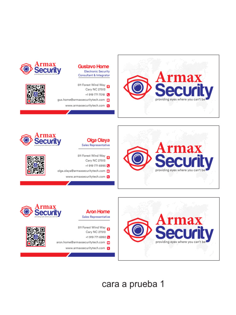 Tarjetas de Presentacion Armax | PDF
