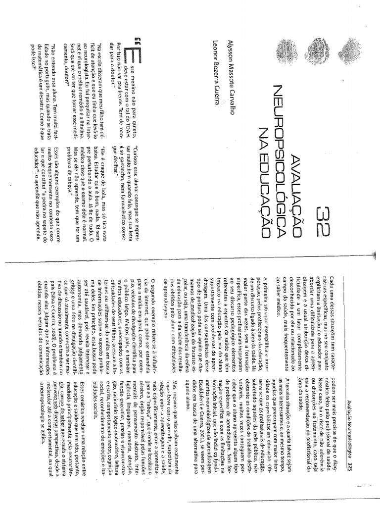 Capítulo 32 Do Livro Avaliação Neuropsicológica Malloy Diniz Pdf