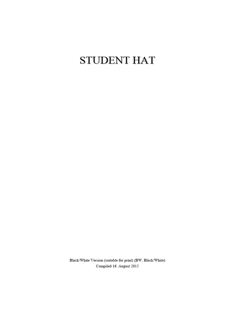 Student Hat | PDF | Word | Idiom