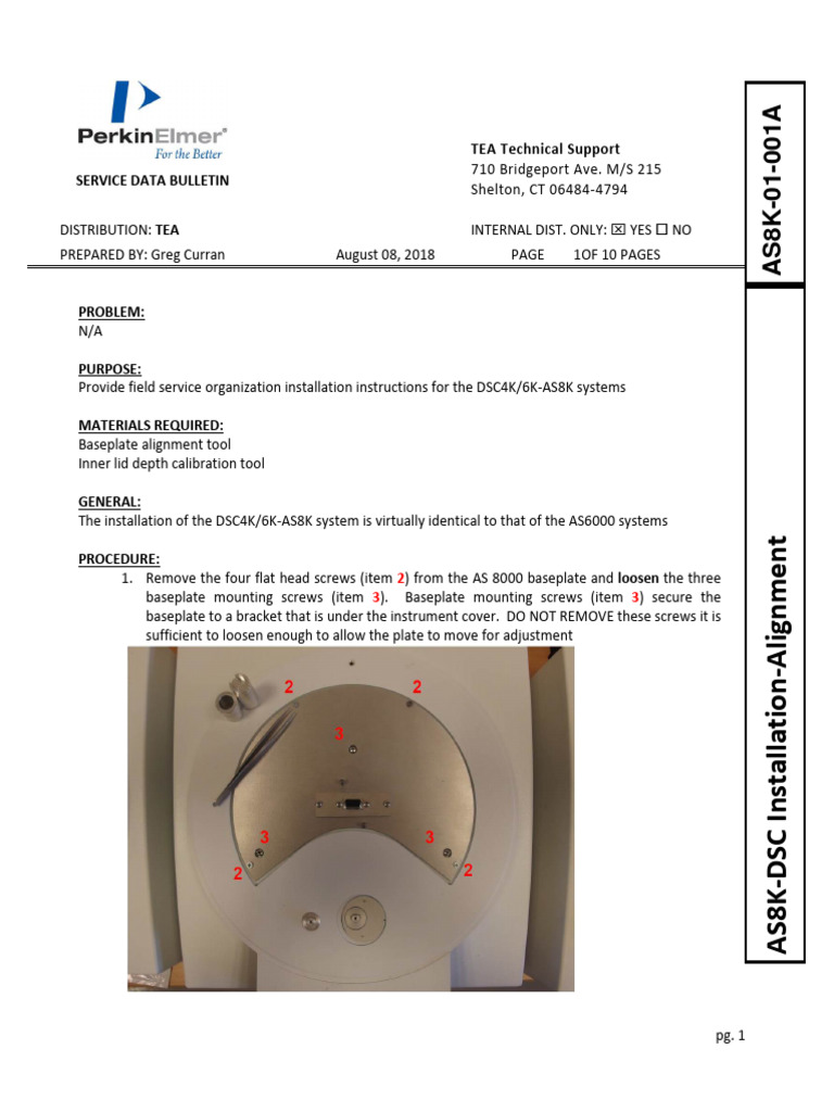AS8K-01-001A AS8K-DSC Installation | PDF | Differential Scanning ...