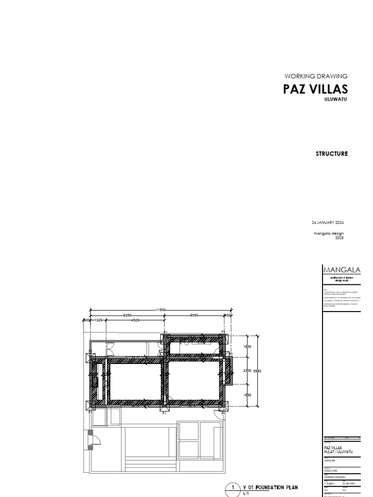 WD Paz Villas - Structure | PDF | Technical Drawing | Architectural ...