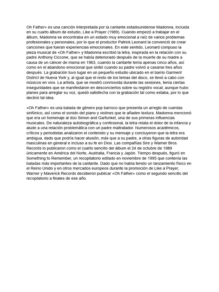 Óh Father | PDF | Arte | Clásicos