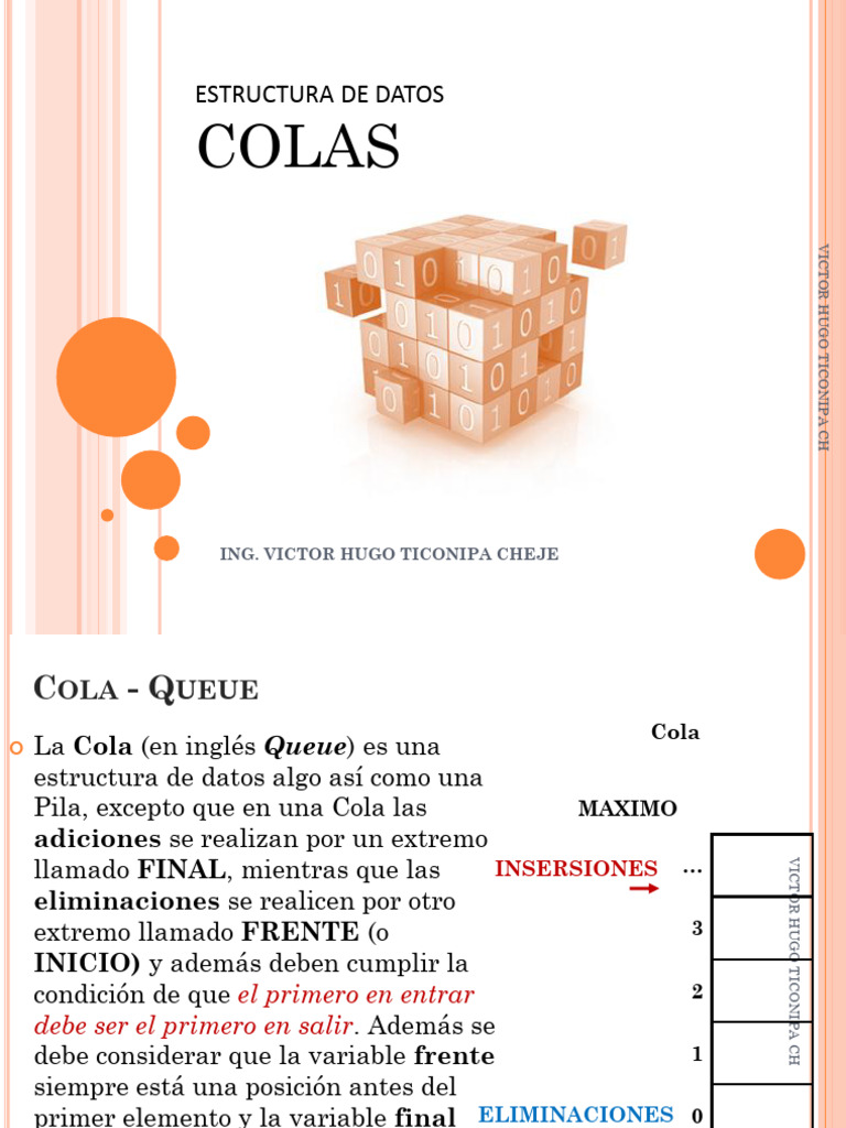 colas | PDF | Cola (tipo de datos abstractos) | Informática