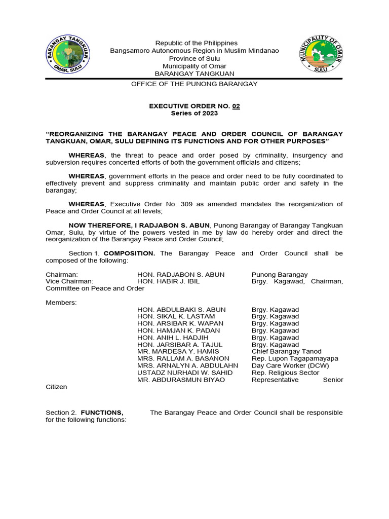 BPOC | PDF | Government | Justice