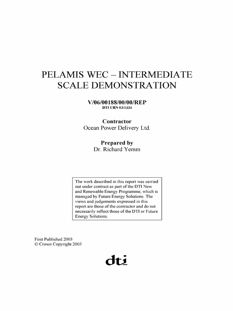 Pelamis Wec - Intermediate | PDF | Simulation | Analog To Digital Converter