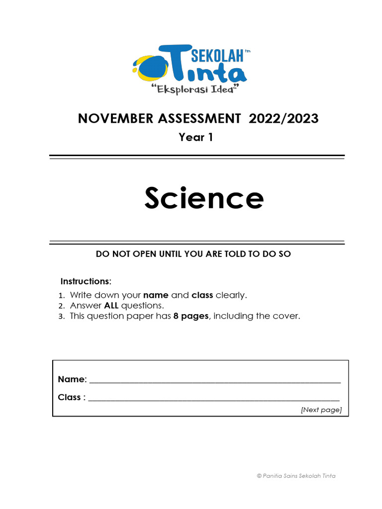 SCIENCE YEAR 1 - Practice | PDF