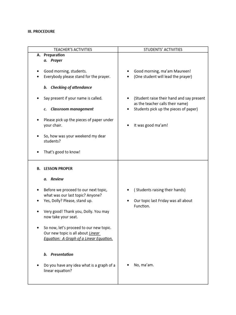 Lesson Plan Graph | PDF | Elementary Mathematics | Equations