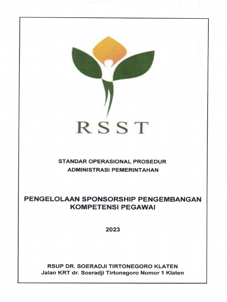 Pengelolaan Sponsorship RSST 2023 | PDF