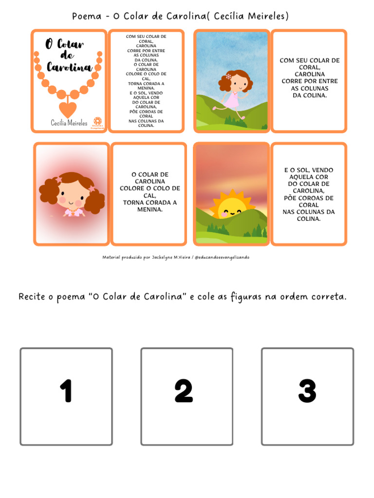 Poema O Colar de Carolina | PDF