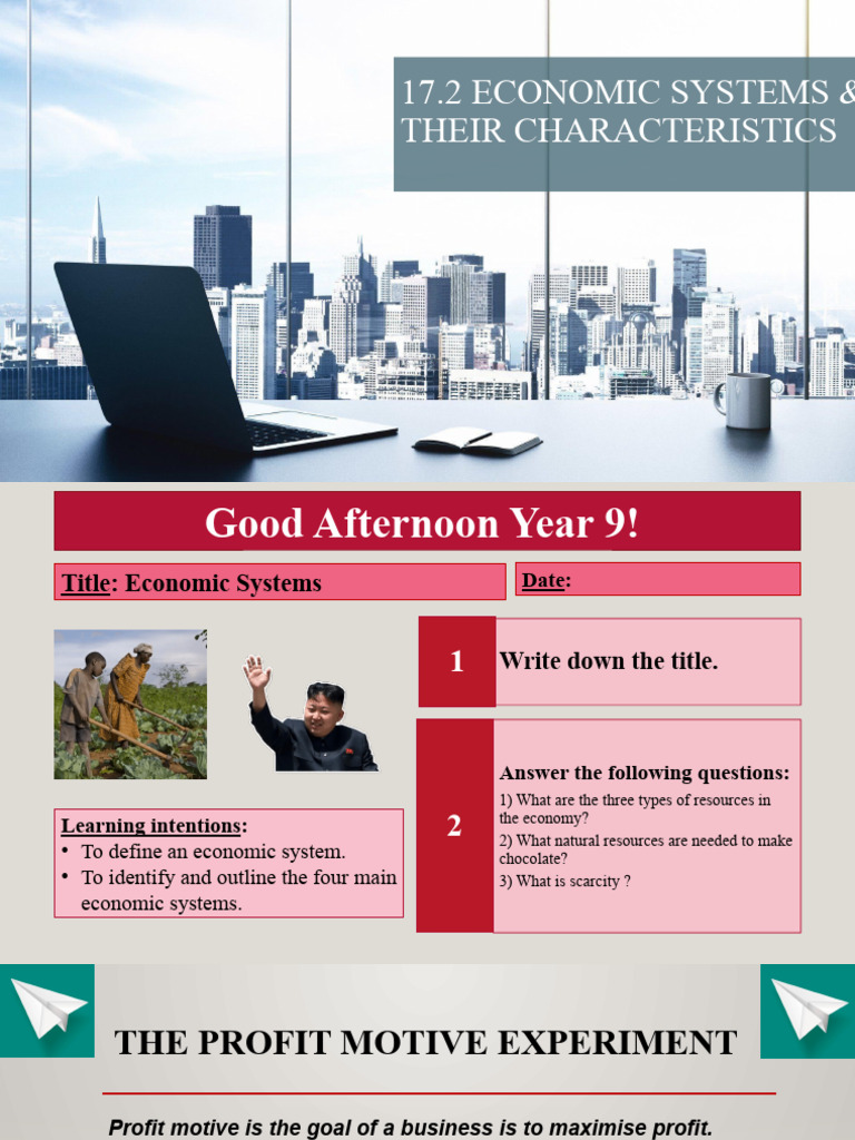 Lessons 3+4 - Economic Systems and Their Characteristics | PDF | Uganda ...