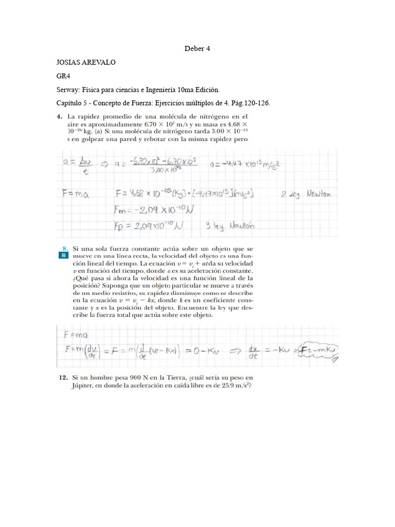 Deberes algebra | PDF
