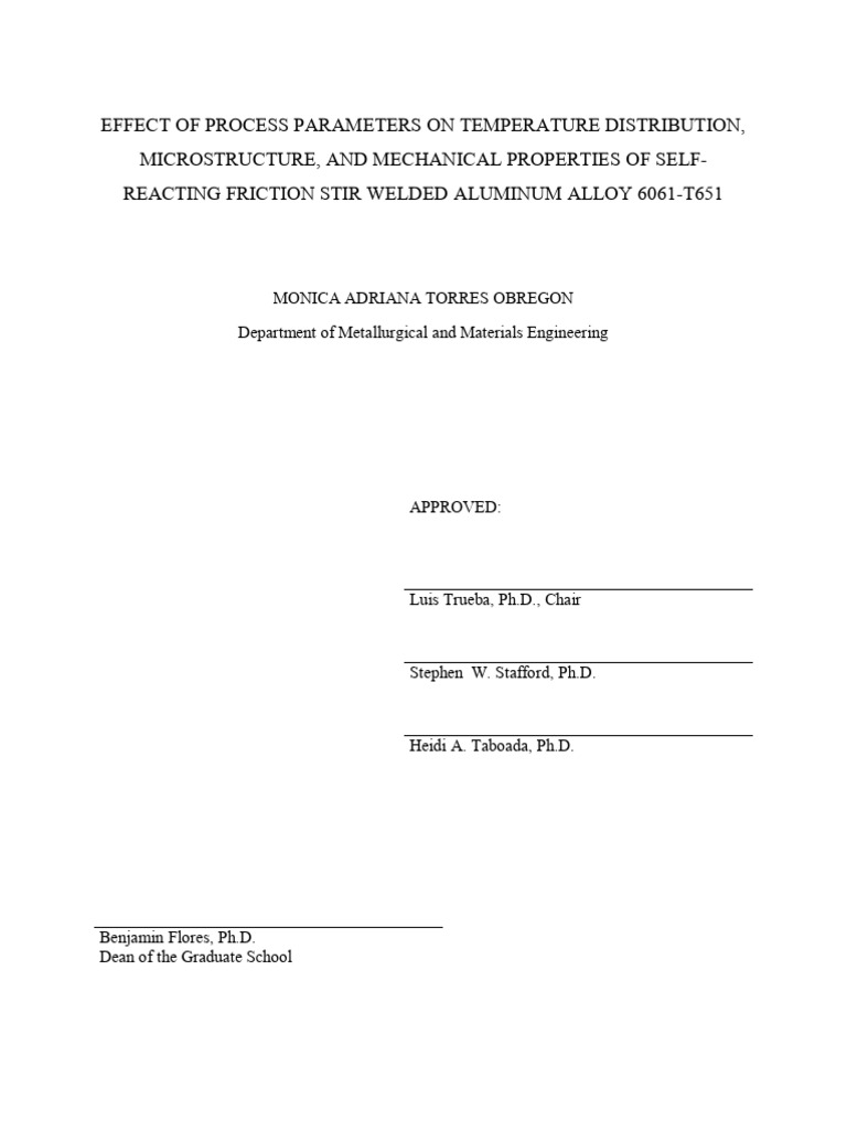 Adriana, Obregon - 2011 - Effect of Process Parameters On Temperature Distribution ...