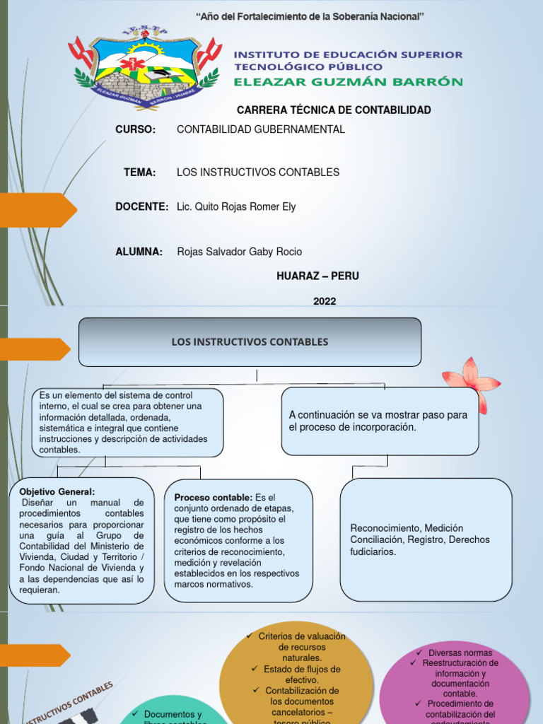 Los Instructivos Contables - Gaby Rojas Salvador | PDF | Contabilidad | Economias