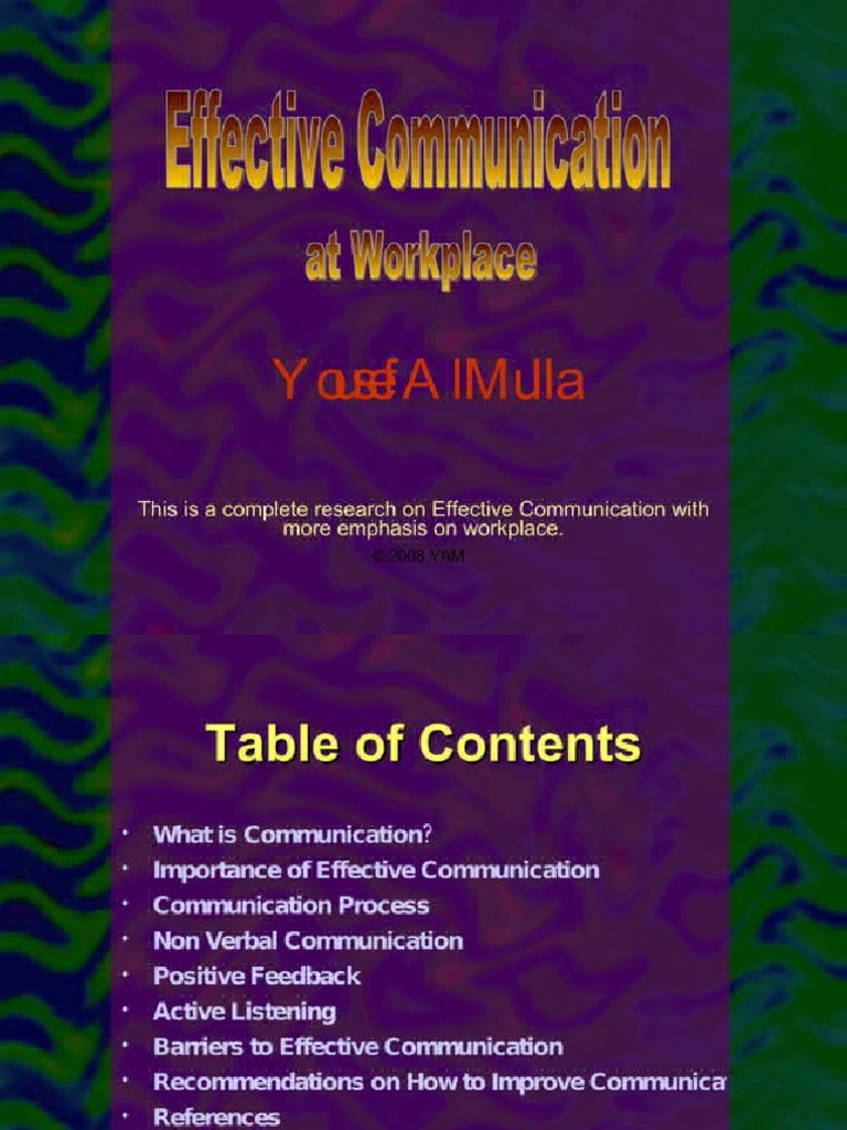 Communication at Workplace | PDF