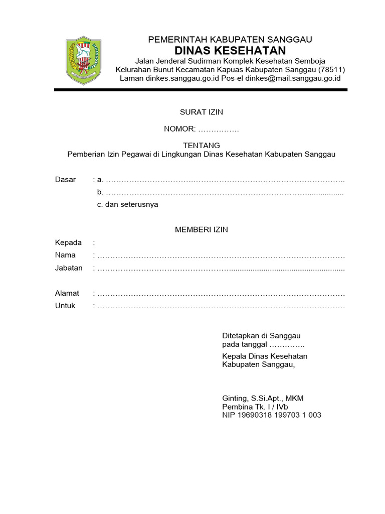 Format Surat Izin | PDF