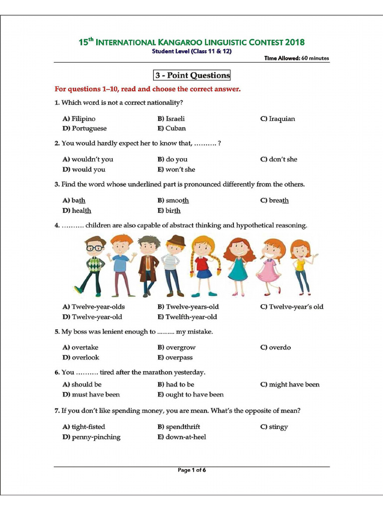 Soal IKLC 2018 - Grade 11-12 | PDF