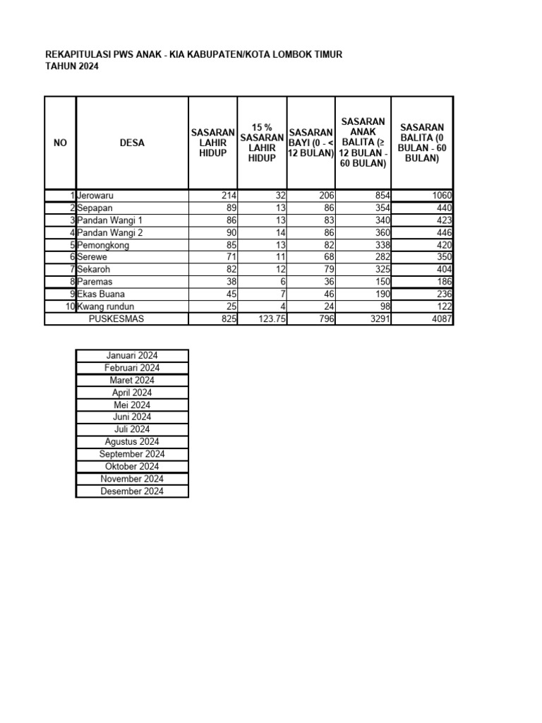 Format Pws Anak 2024 Lotim | PDF