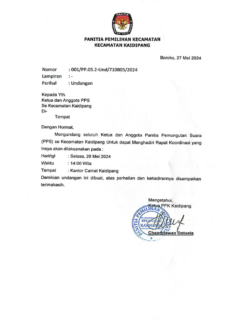 Undangan Rakor | PDF