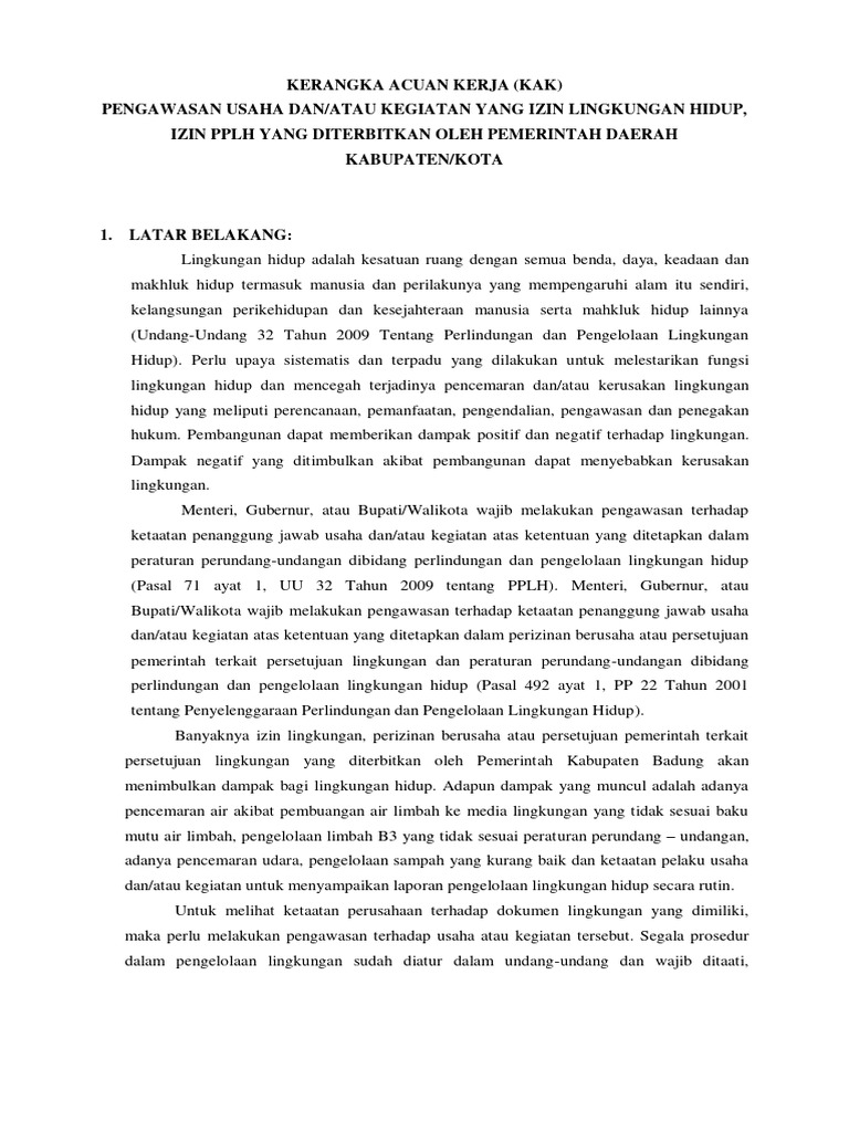 KAK PENGAWASAN FIX 2022 Revisi Ok | PDF | Sains & Matematika