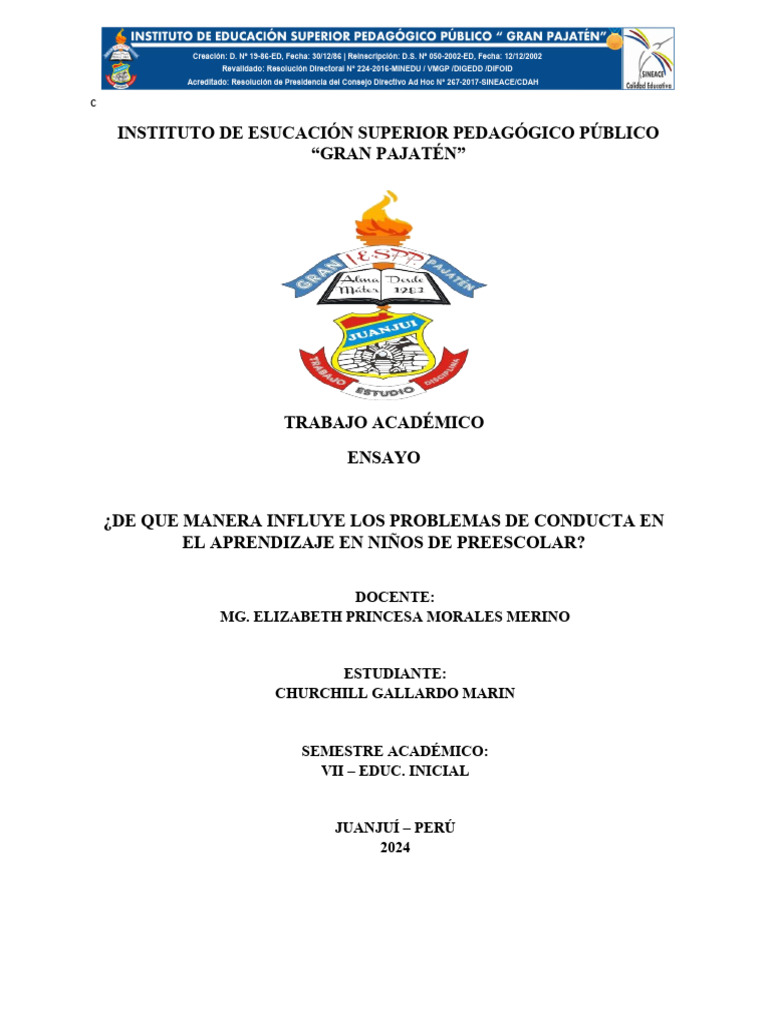 Modelo de ensayo (1) | Descargar gratis PDF | Aprendizaje | Comportamiento