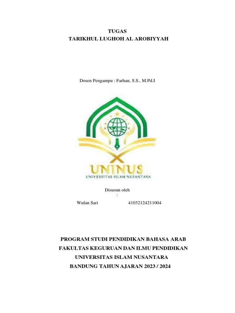 Teori Awal Mula Bahasa - Wulan Sari | PDF