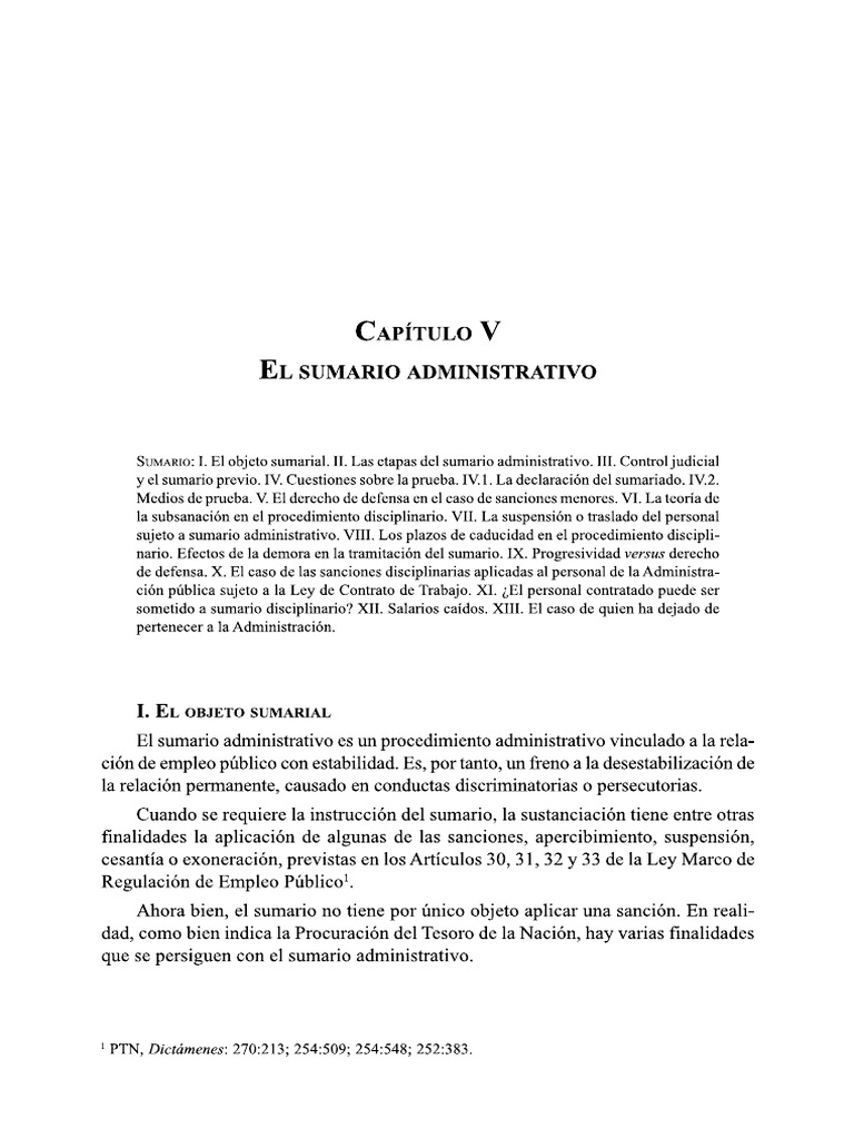 Sumario Administrativo | PDF